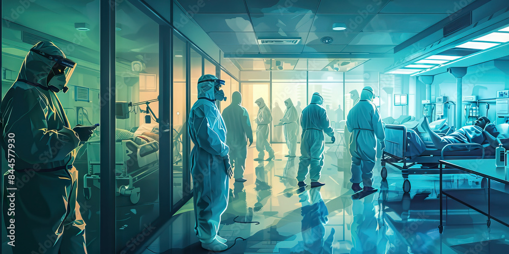 Quarantine Measures: A scene showing people being quarantined in ...