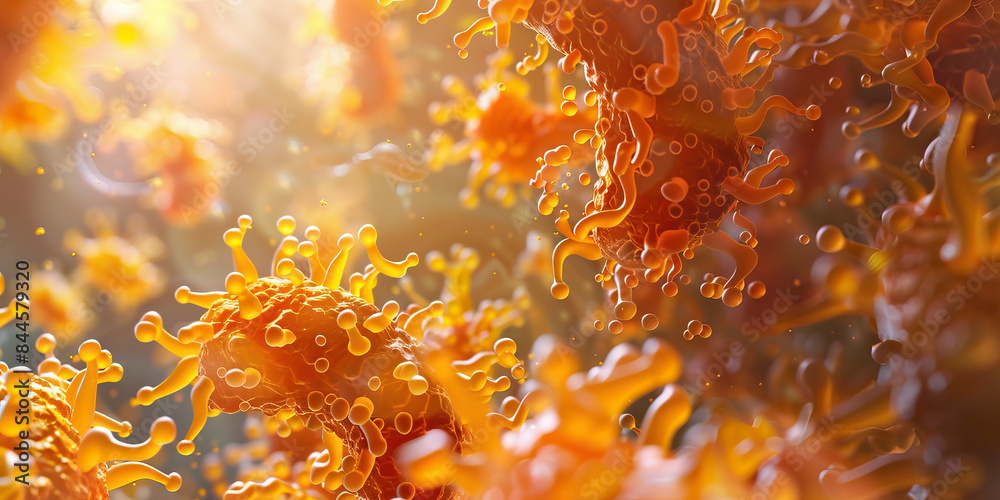 Rampant Viral Spread: Microscopic View of Disease Transmission from ...