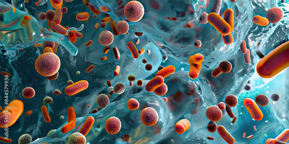Microscopic Bacterial Spread: An image showing how bacteria can spread ...