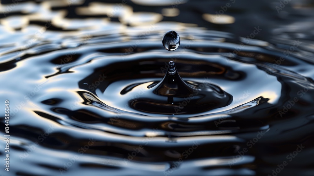 2d icon depicting a liquid drop with a reflective surface Stock ...