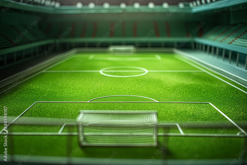 ミニチュアスタジアム模型：詳細に再現された室内サッカー場/Miniature Stadium Model: Detailed Indoor ...