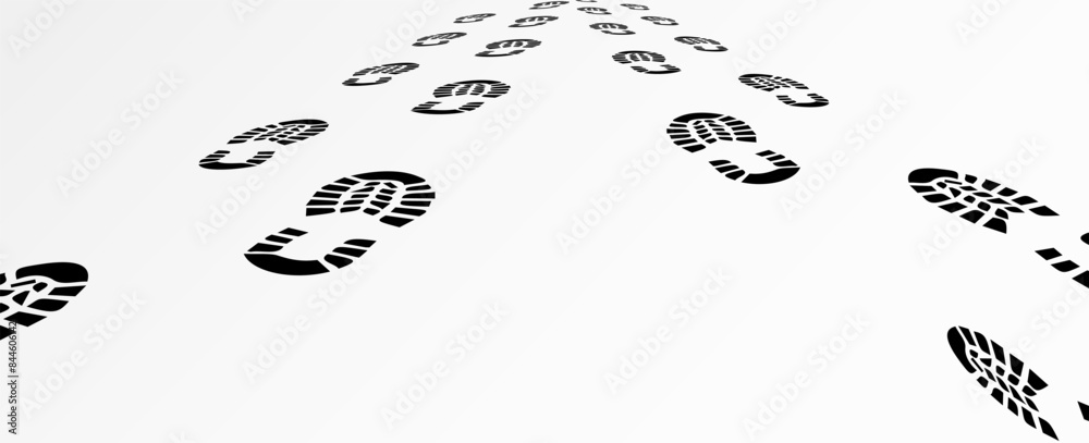 footprint tracking path on transparent background, footprint path ...