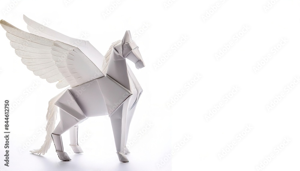 monsters cryptid mythological creature concept origami of pegasus with ...