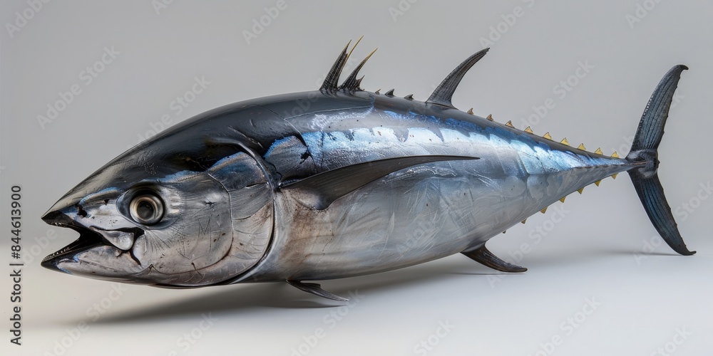 Realistic bluefin tuna fish with detailed scales and fins, showcasing ...