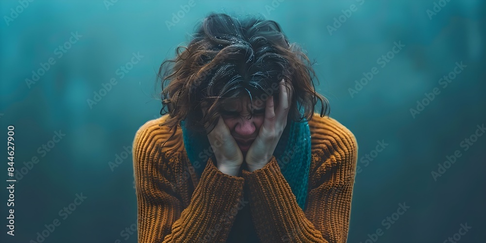 Person reliving traumatic events emotional distress illustrating impact ...