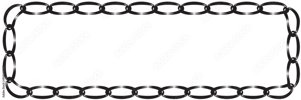 Monochrome set different type of metal chains in silhouette style ...
