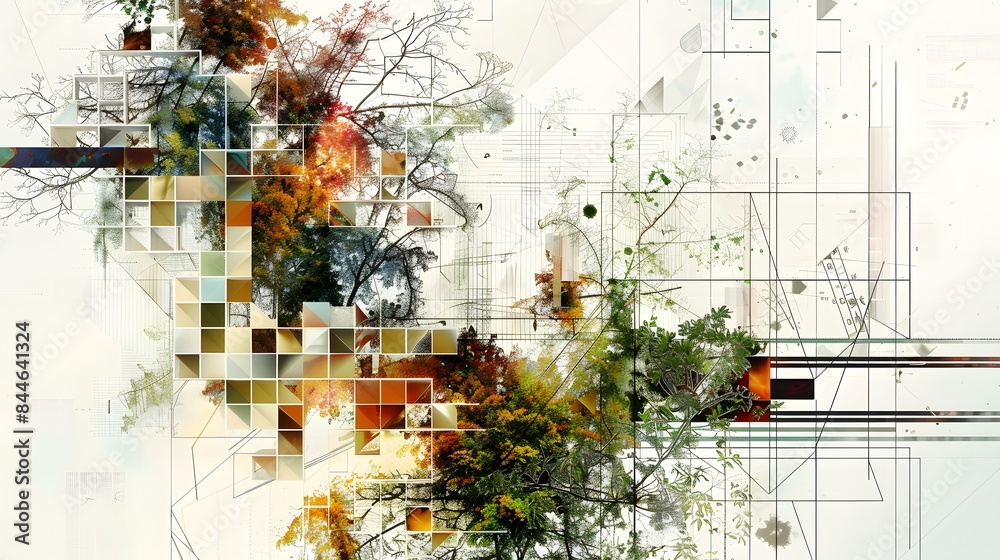 Create a mathematical collage showcasing the beauty and complexity of ...