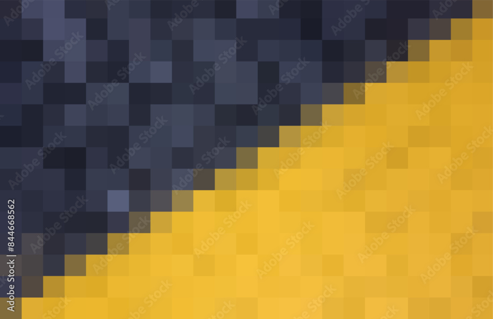 Gradient yellow-black background. Texture from black and yellow squares ...
