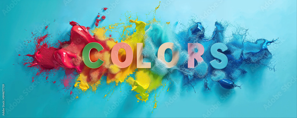 color palette gradient splash powder or paint explosion effect with the ...