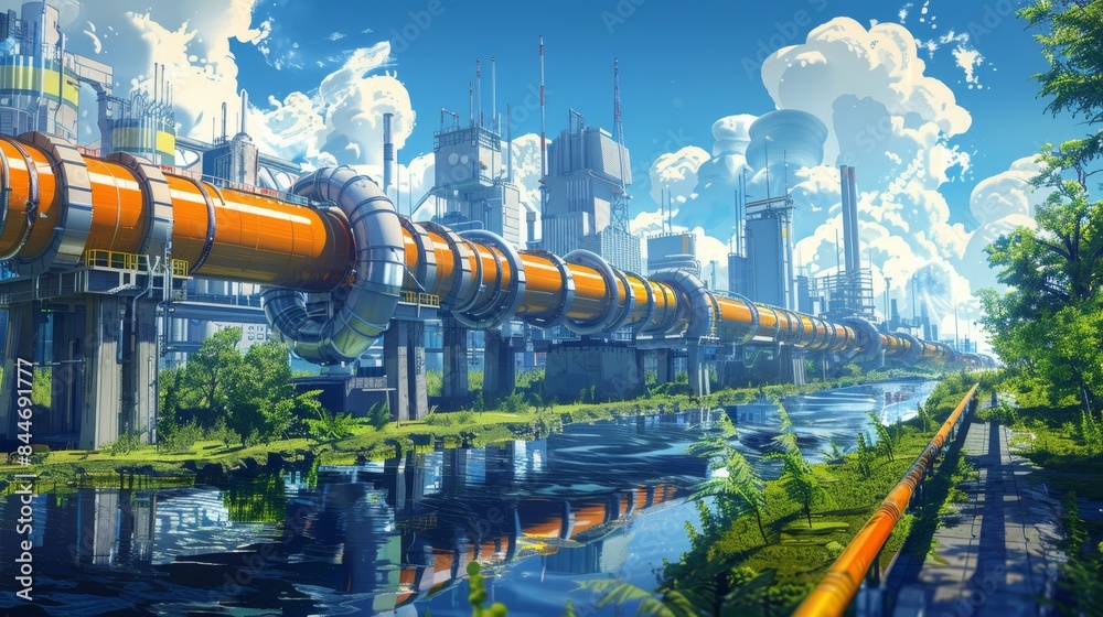 Dynamic Urban Industrial Landscape with Subsea to Urban Pipeline ...