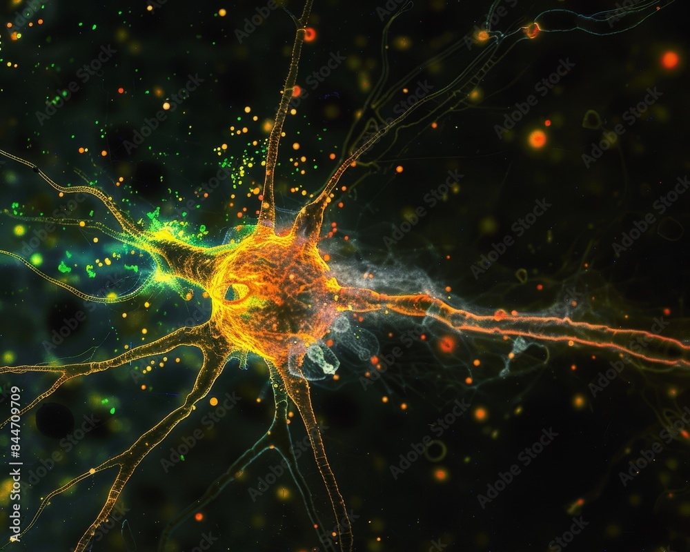 Explore the intricate beauty of a single neuron under the microscope ...