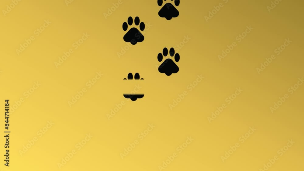 Sign paw wild animals animation footage suitable to cartoon, animation ...