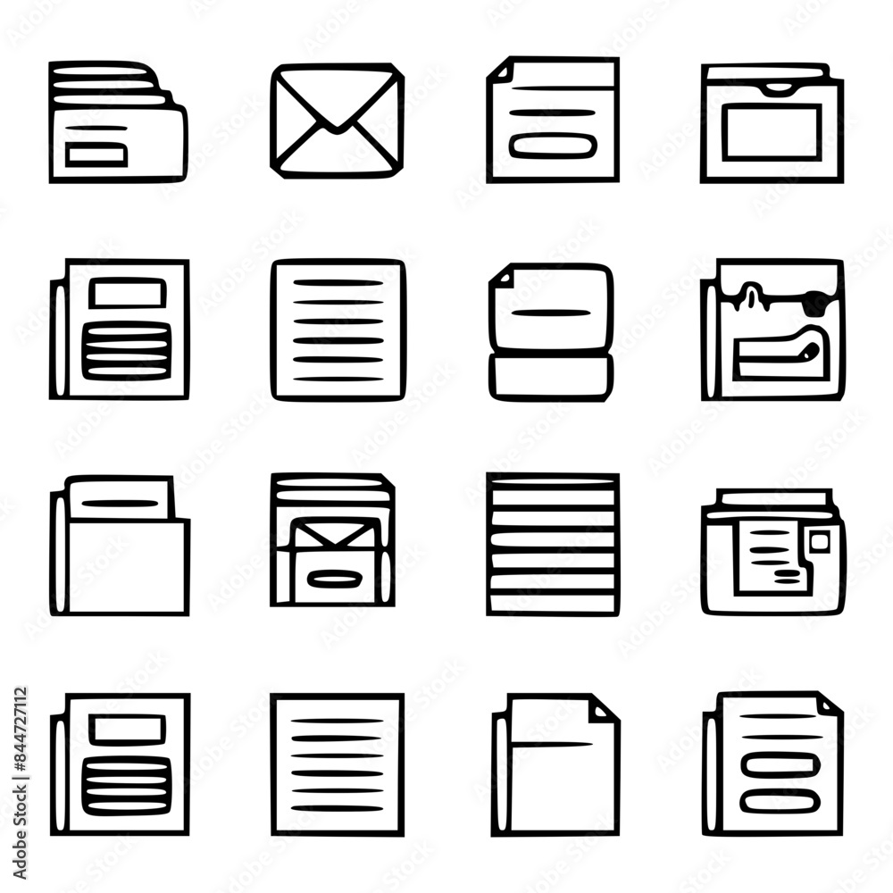 document icon, business icon, symbol icon, archive icon, contract icon ...