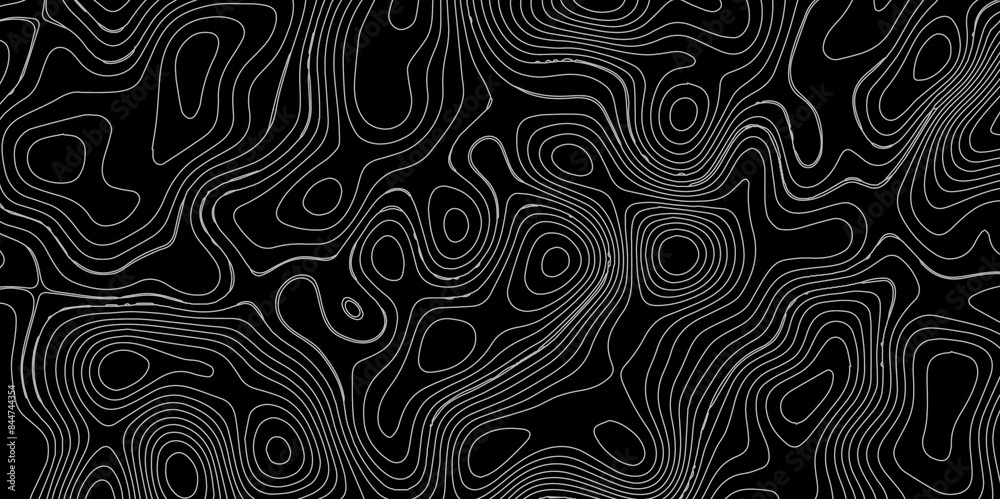 Topographic background with 3d waves. Geometric line map. Wavy pattern ...