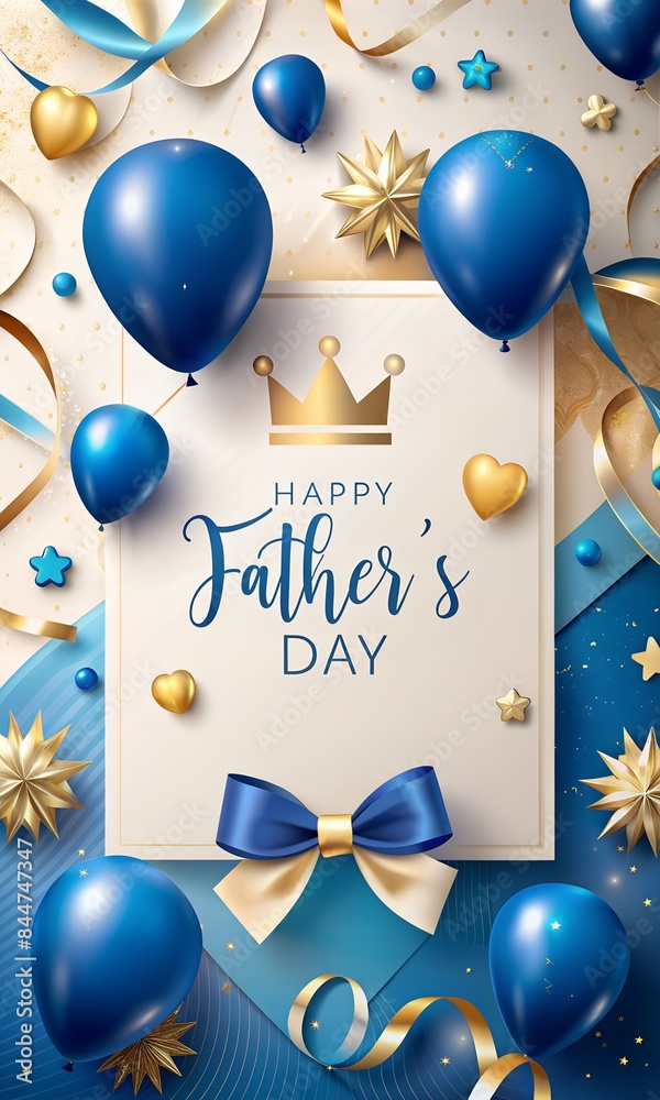 Luxury blue Gift cards for the "father Day" festive special. With a ...