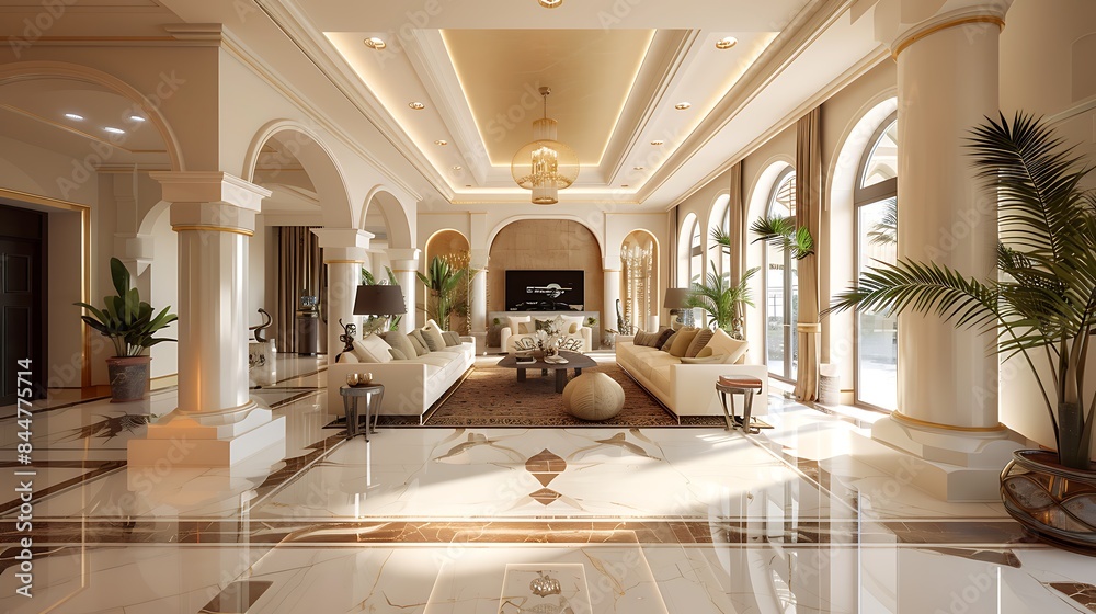Emirati living room. United-Arab-Emirates. Luxurious interior design of ...