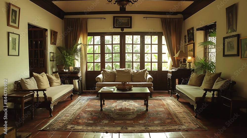Philippine living room. Philippines. Elegant living room interior with ...