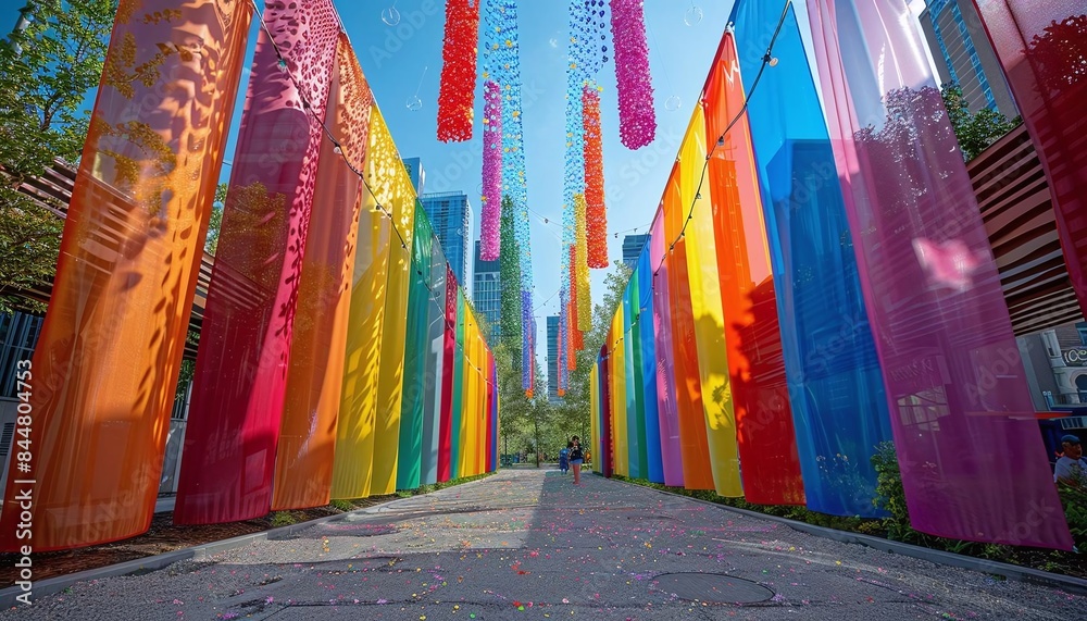 Photo & Art Print LGBTQ Pride Month celebration with pridethemed art ...