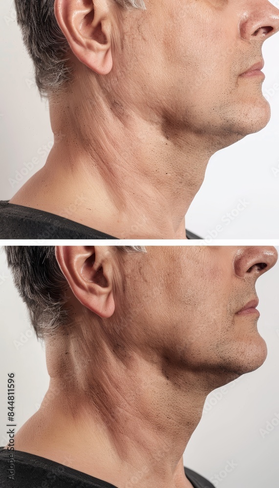 Before and After Comparison of Male Neck and Jawline Tightening with RF ...