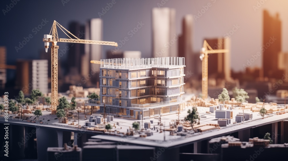 multifloor residential building housing project for under construction ...