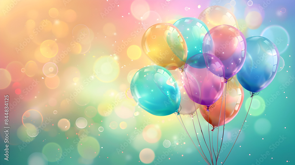 Pastel colored balloons High definition photography creative background ...