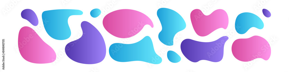 Abstract blob with wavy and irregular shape. Organic figure amoeba with ...