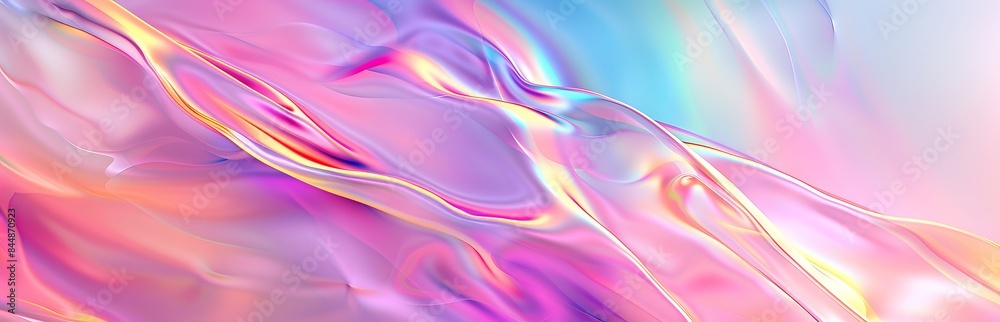 Abstract fluid pastel-colored background with smooth silk-like surface ...