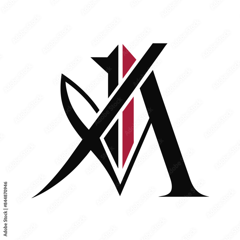 A modern, minimalist logo featuring a stylized letter A in black with a ...
