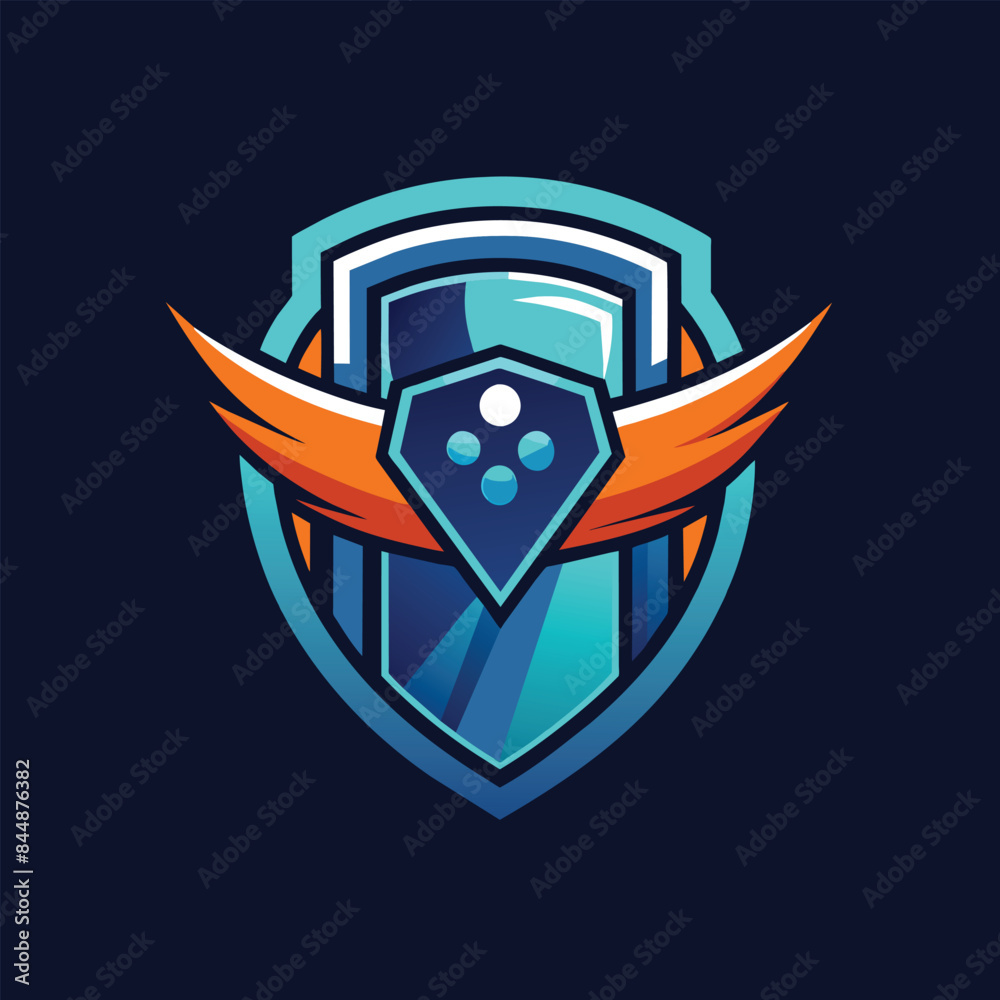 Vetor de A vibrant logo for a mobile gaming platform, featuring a ...