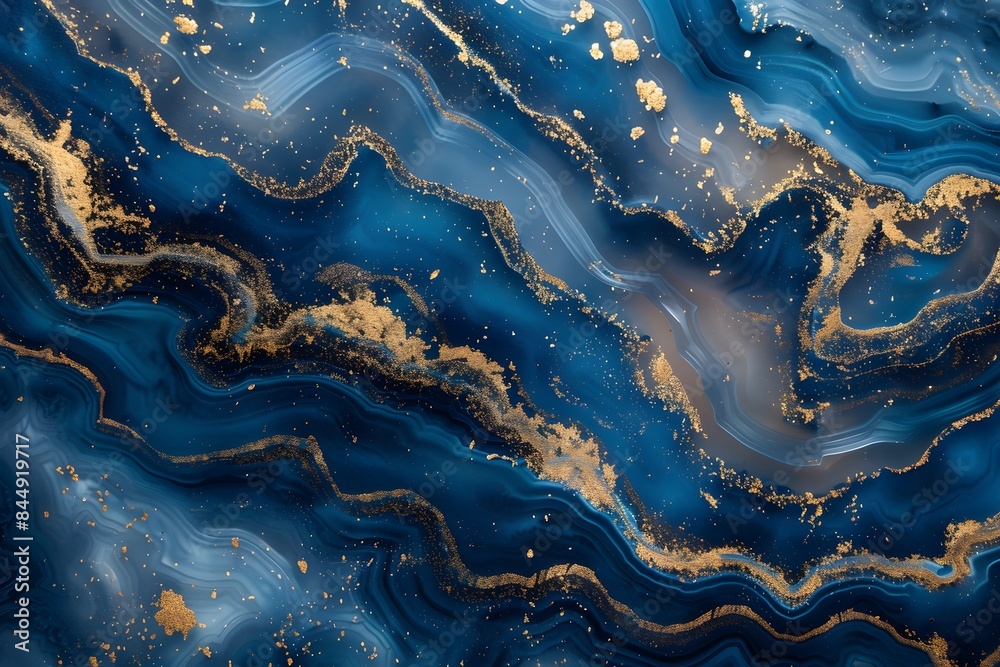 Foto de abstract background blue marble agate granite mosaic with ...