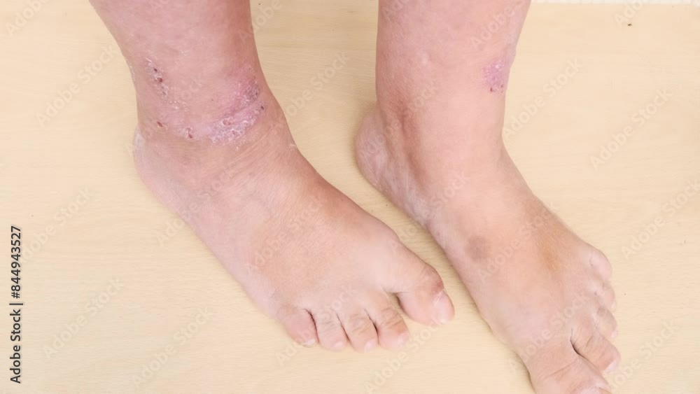 Rash Hives Itchy Skin On Legs Inflammation And Medical Allergies