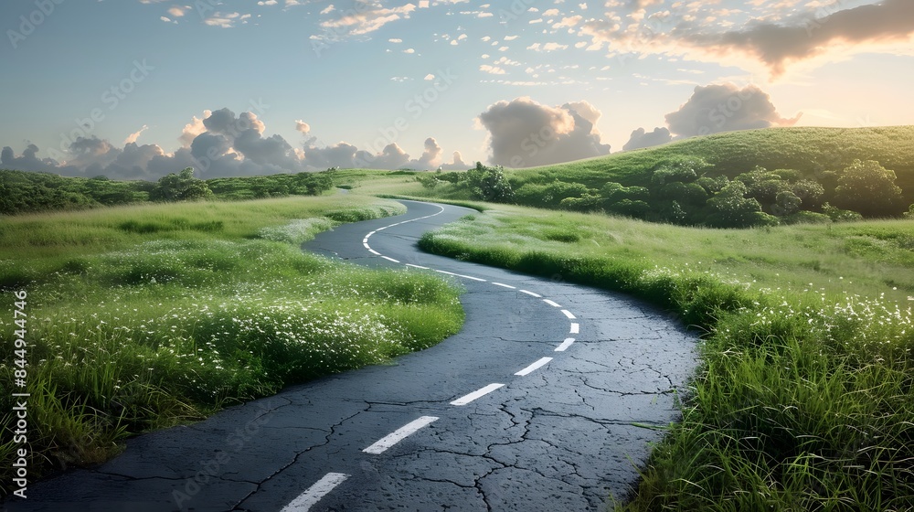 he diverging paths of success and failure in a career, with one road ...