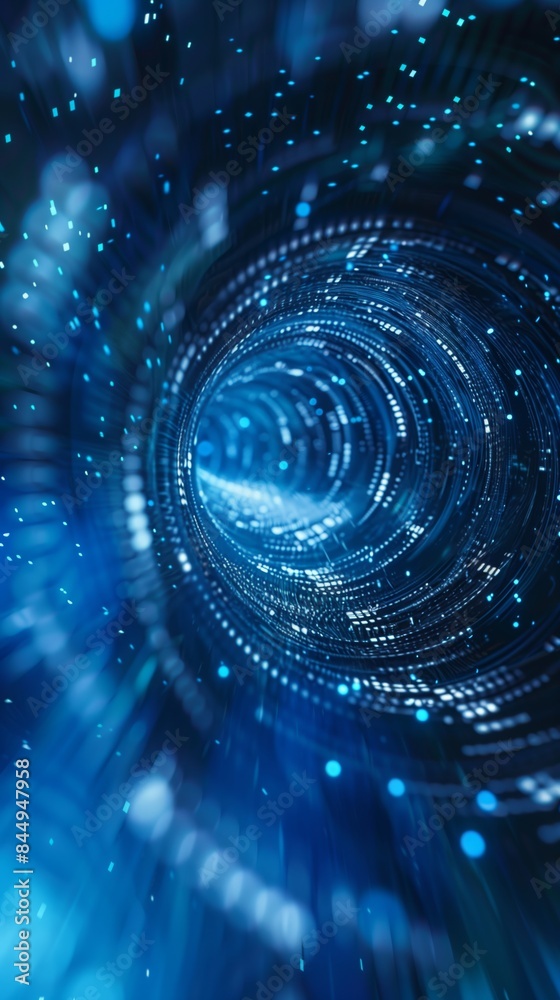 Futuristic blue digital technology background with abstract circuit ...