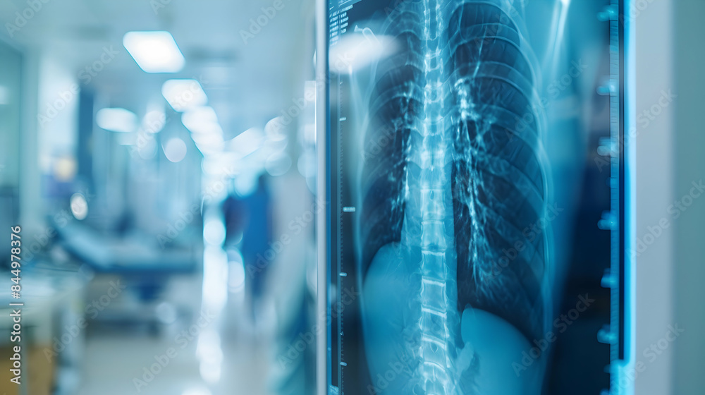 advanced x-ray scan medical diagnosis machine at hospital health care ...