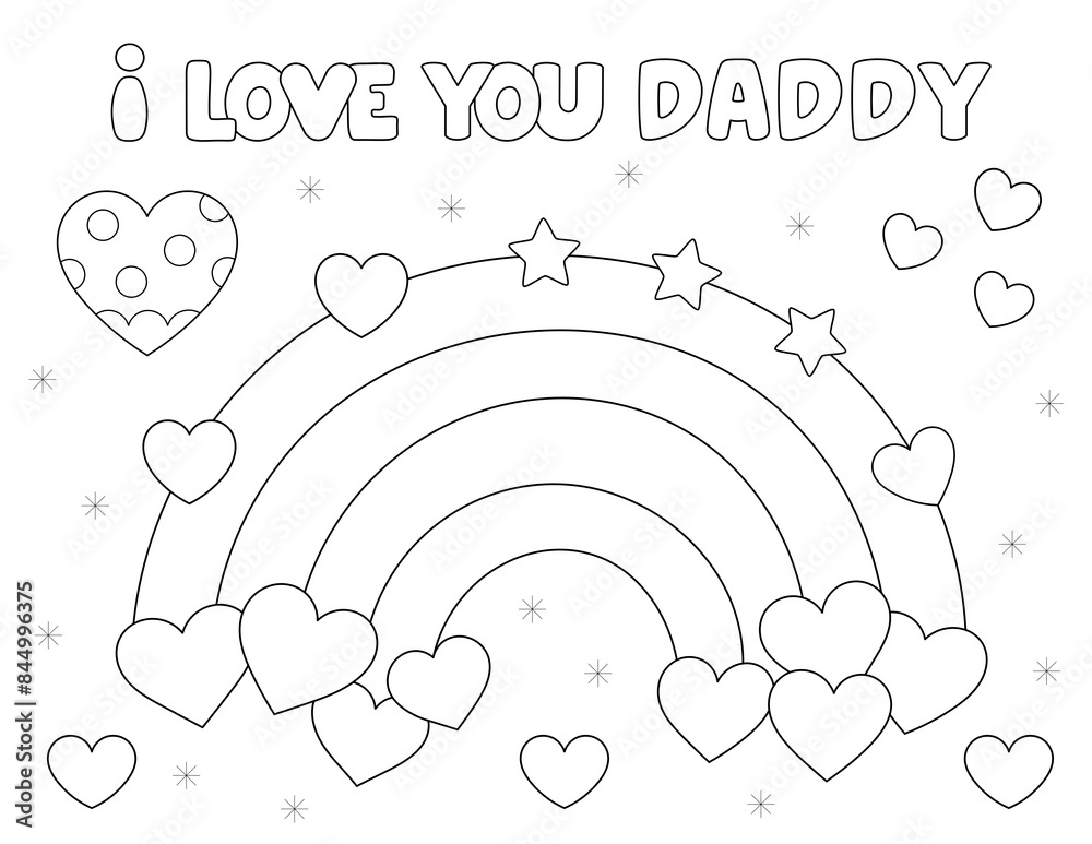 valentines day coloring page for dad. you can print it on standard 8.5 ...