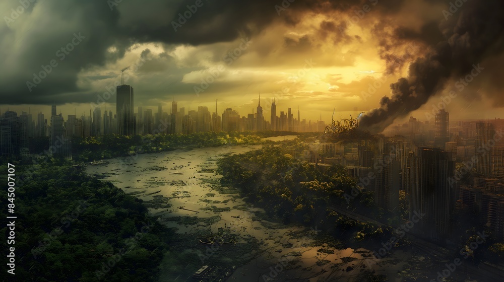 5. Picture a dystopian future where extreme weather events wreak havoc ...