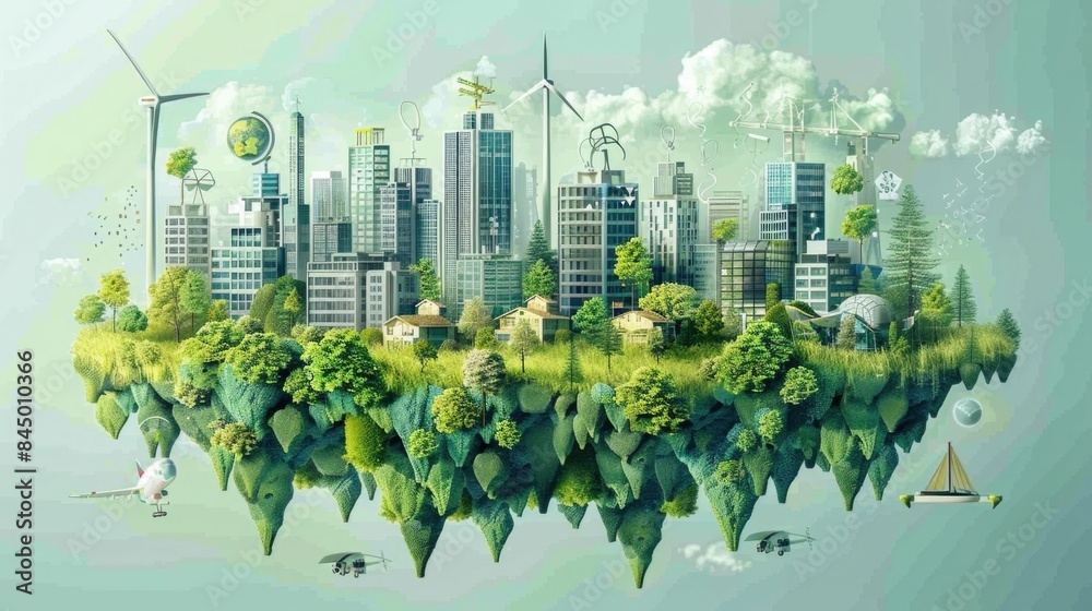 Sustainable Urban Transformation Eco Friendly Skyscrapers and Renewable ...