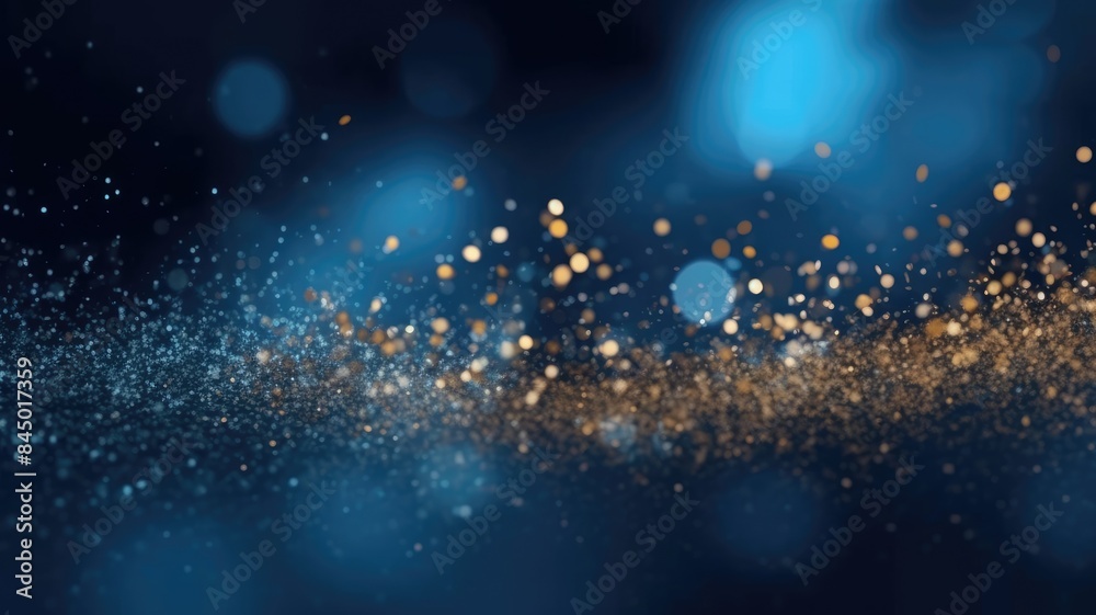 The picture of vague visual of sparkling particles scattered across a ...