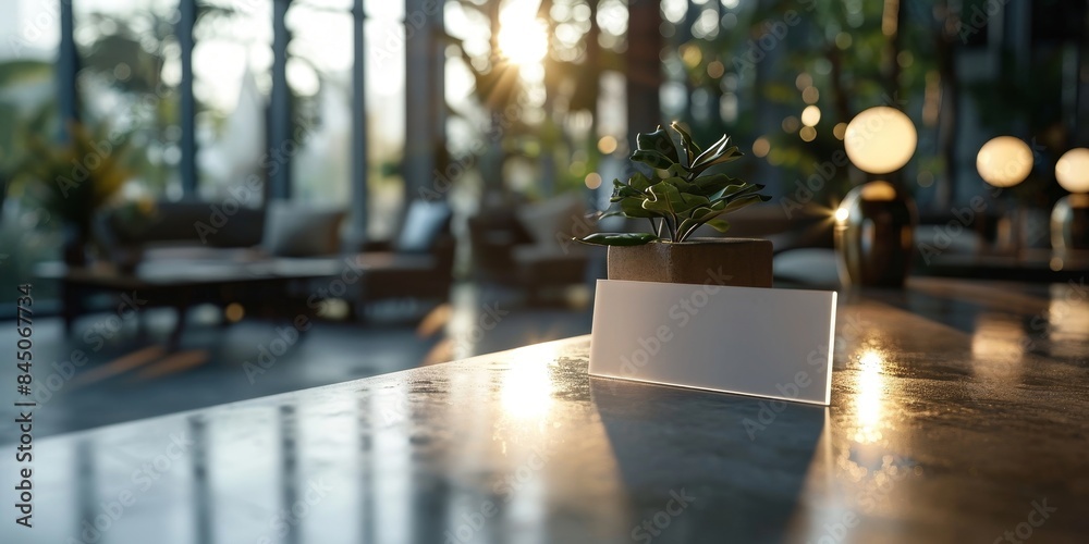 welcome stylish modern and minimal frosted glass name tag or place card ...