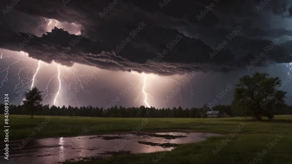 lightning strike bright, jagged bolt of lightning cutting through a ...