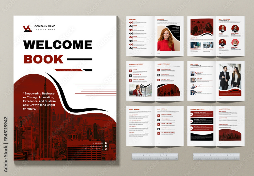 Welcome Book Brochure Design Stock Template | Adobe Stock