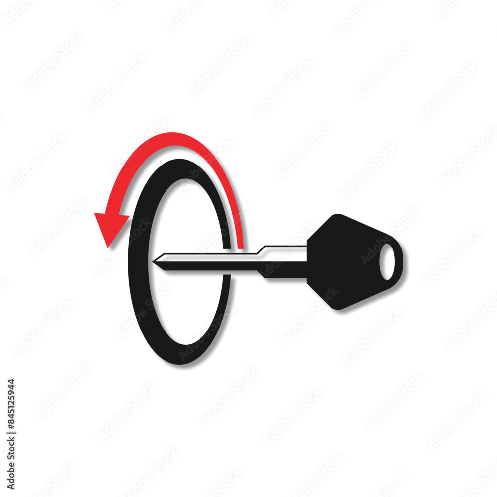 vector graphic illustration turn off engine symbol white background ...