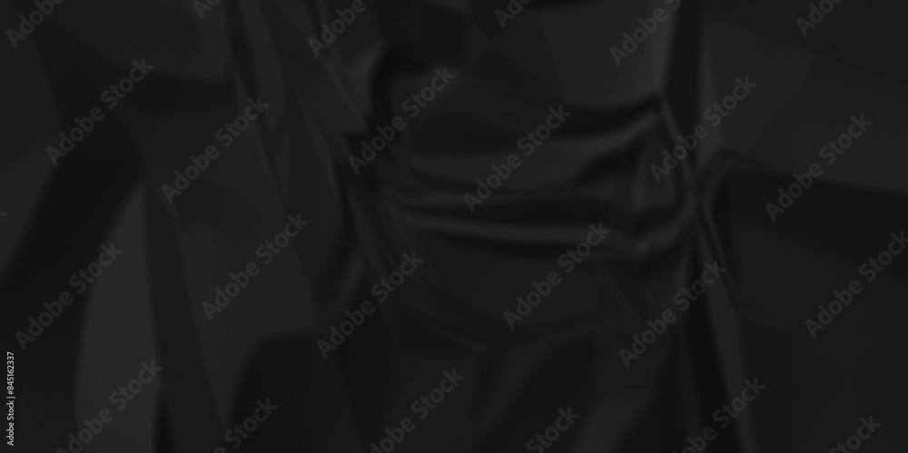 Black crumpled paper background texture pattern overlay. crinkled ...