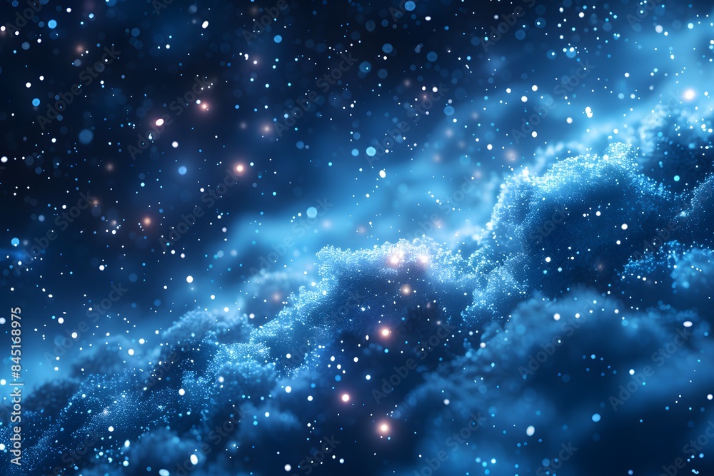 Celestial Night Sky with Sparkling Stars and Cosmic Clouds - Perfect ...