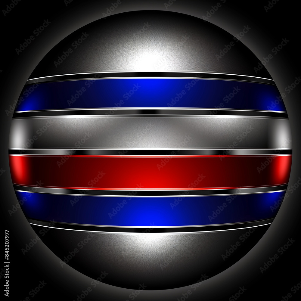 French flag 3D sphere logo. A minimalist and refined symbol of France ...