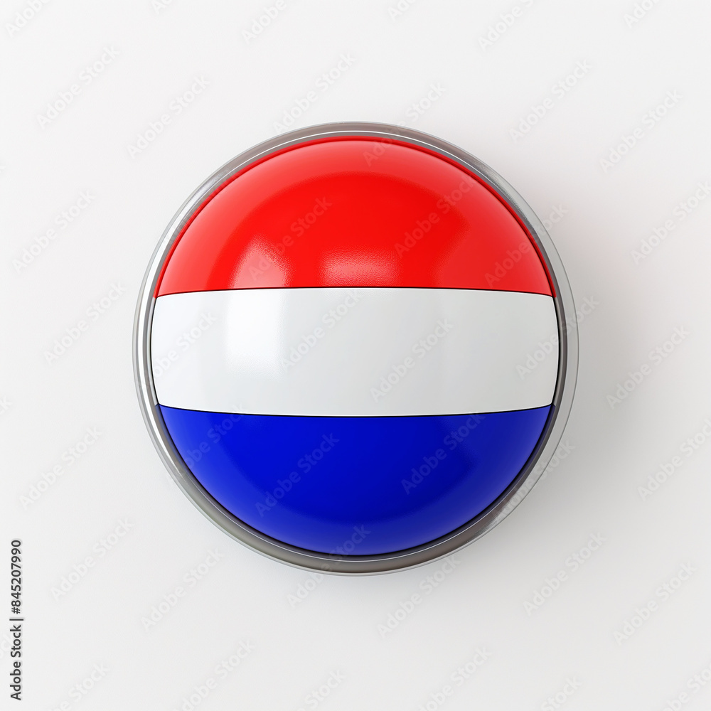 French flag 3D sphere logo. A minimalist and refined symbol of France ...
