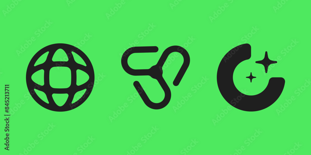 Y2K style set. Trendy retro futuristic geometric forms. 2000s vector ...