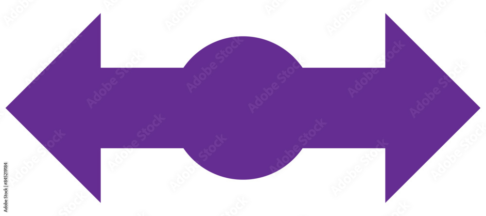 Rounded bullet point circle, double arrow icon, two-way black marker ...