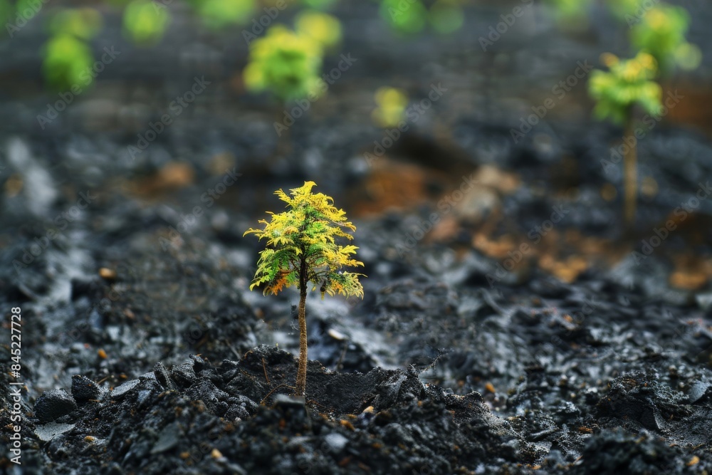 An illustration depicting trees of wealth accumulation, showcasing ...