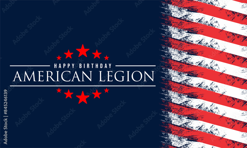 Happy Birthday American Legion Background Vector Illustration , Thank ...